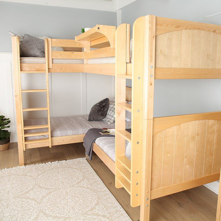 Maxtrix Twin High Corner Bunk with Ladders – Kids Bedroom Gallery