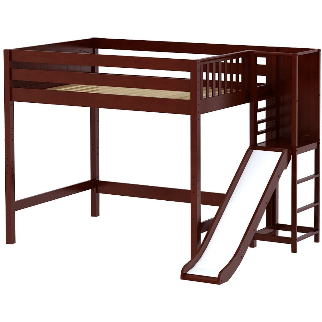 Maxtrix Full High Loft Bed with Slide Platform – Kids Bedroom Gallery