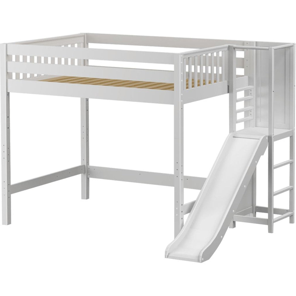 Maxtrix Full High Loft Bed with Slide Platform – Kids Bedroom Gallery