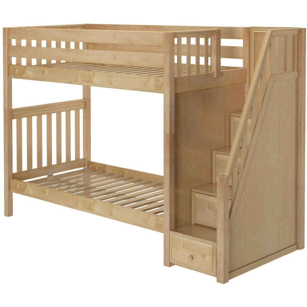 Maxtrix Twin XL High Bunk Bed with Stairs – Kids Bedroom Gallery